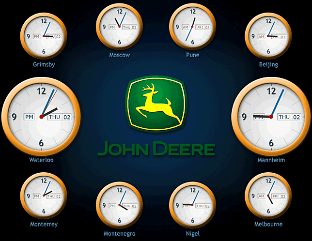 John Deere: World Time Screensaver for Windows - Screensavers Planet