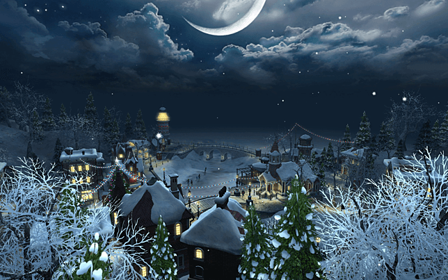 Snow Village 3D Screensaver for Windows - Screensavers Planet